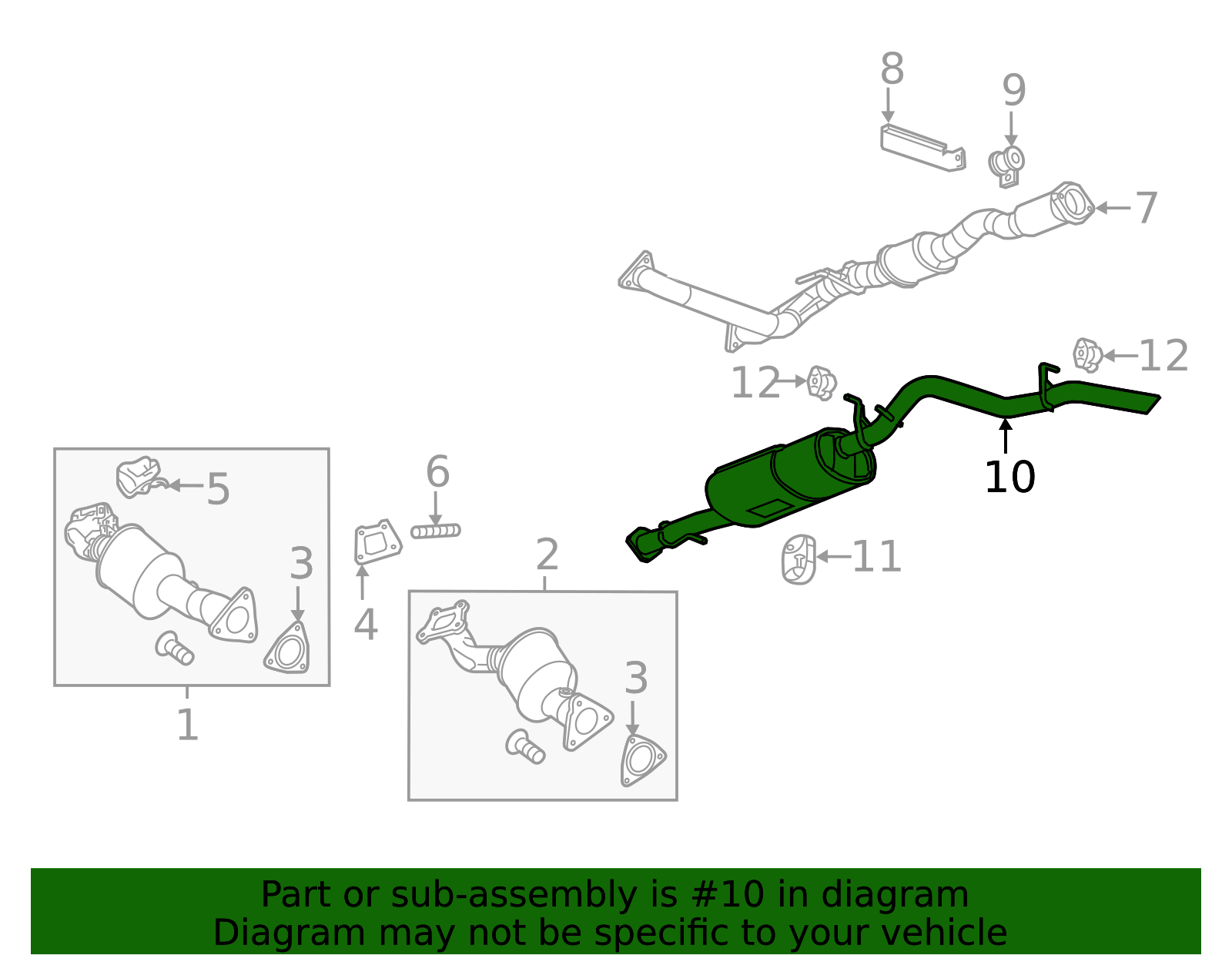 OEM GM Exhaust Muffler Assembly For 2017-2022 GM - Part No. 84123642 ...