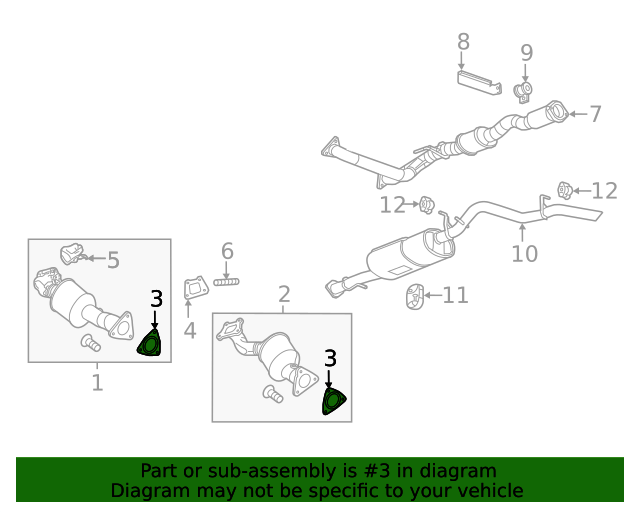 2015-2021 GM Catalytic Converter Gasket 22971963 | TascaParts.com