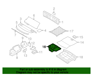 51477148920 - 2006-2013 BMW Segmented Storage Compartment - Coupe (51 ...