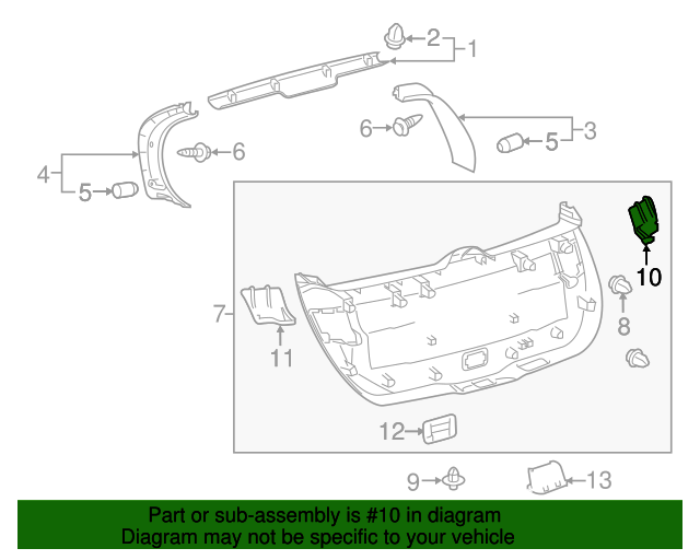 2016-2018 Toyota Access Panel 67847-12020-C0 | Lithia Toyota Parts
