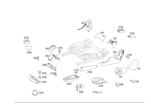 Covers and Bracket for Fire Extinguisher for 2007 Mercedes-Benz R500 ...