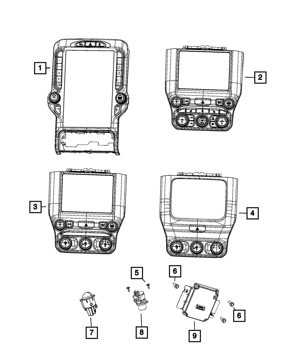 68356774AE - Center Stack 2019 Ram | Big 3 Auto Parts