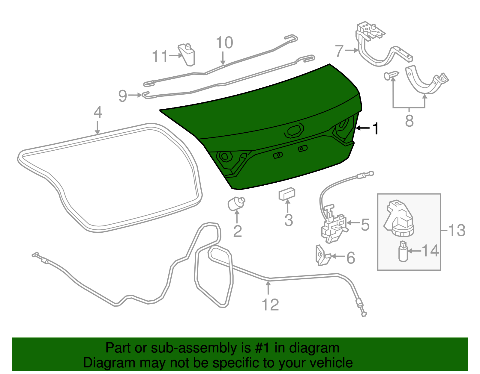 2015-2017 Toyota Camry Trunk Lid 64401-06A50 | OEM Parts Online