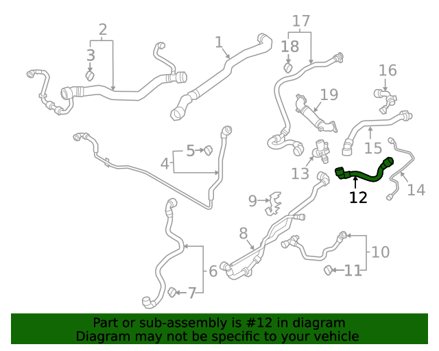 Genuine BMW 17-12-8-689-864 | Return Hose | FREE Shipping on Most ...