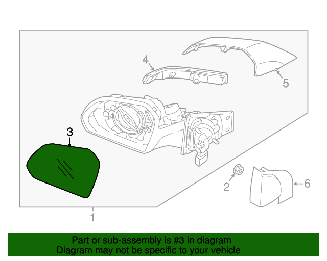 Hyundai - 87611-E6000 - Mirror Glass - 2016-2017 Hyundai Sonata | OEM ...