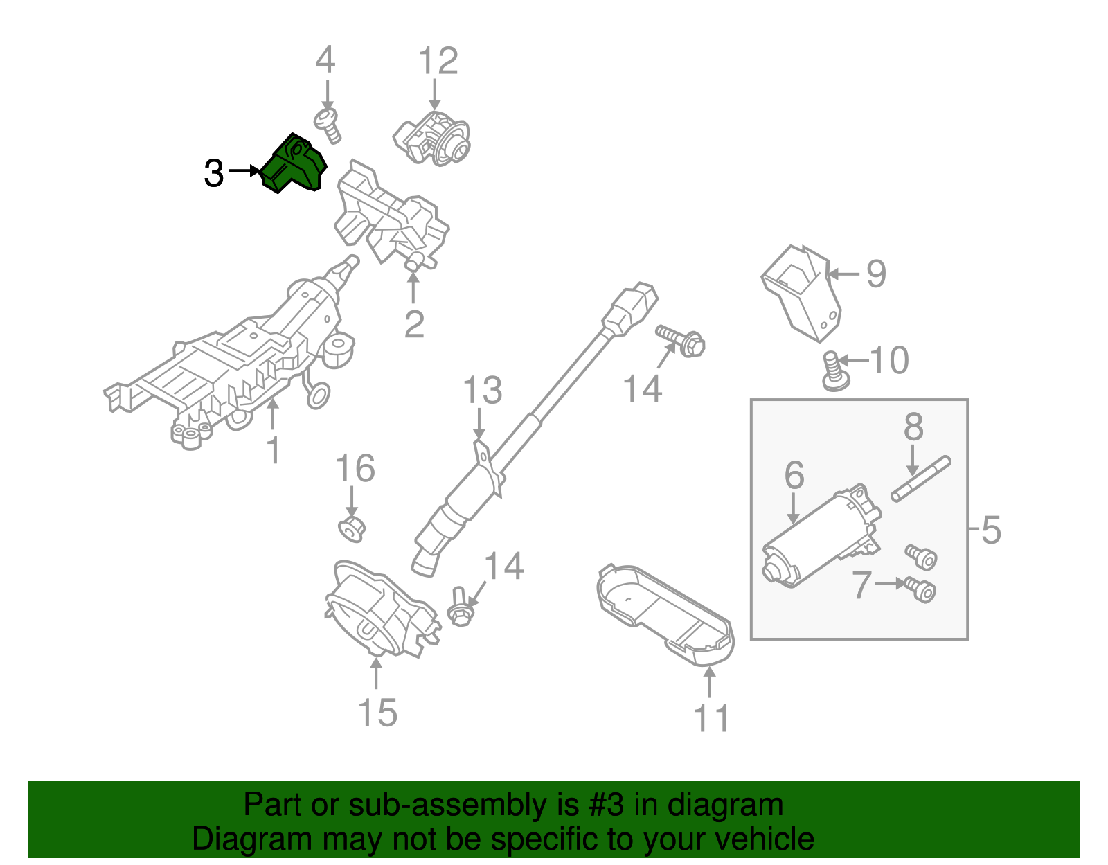 9S4Z-3F818-A - Steering Wheel Position Sensor 2010-2012 Ford | Big 3 ...