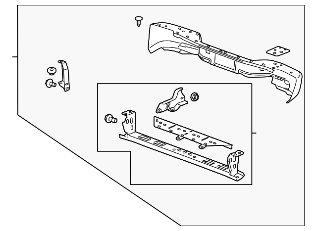 2002-2013 GM Rear Bumper Impact Bar 25871613 | GMPartsDirect.com