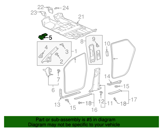2004-2009 Lexus Pad 62213-48010 | OEM Parts Online