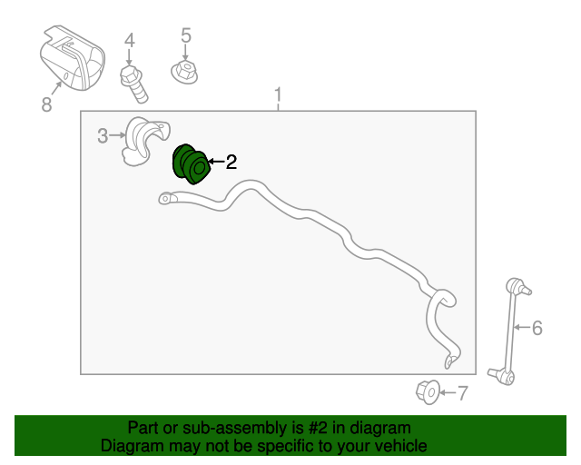 54813-2T000 - Stabilizer Assembly Bushing 2012-2021 Kia | Kia.Parts Store