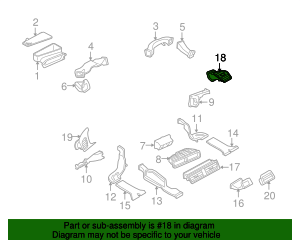 2008-2015 Audi Dashboard Air Vent 8T1-820-902-C-WVF | Audi USA Parts