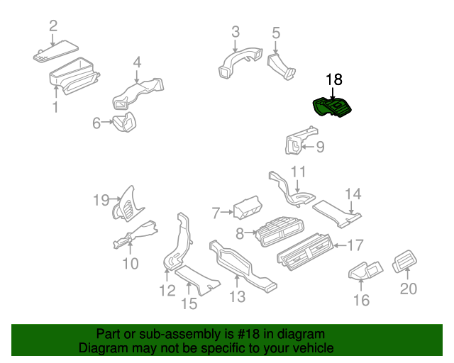 8T1-820-902-G-WVF - Dashboard Air Vent 2012-2017 Audi | Audi OEM Parts