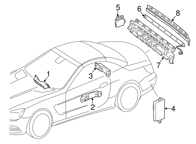 OEM Mercedes-Benz Remanufactured Rear Switch Module For 231905990080 ...
