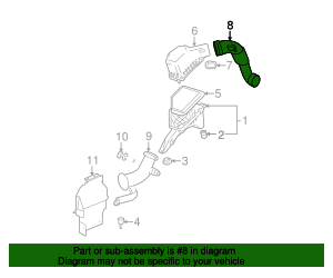 2008-2010 Chevrolet Cobalt Air Cleaner Outlet Duct 25894255 ...