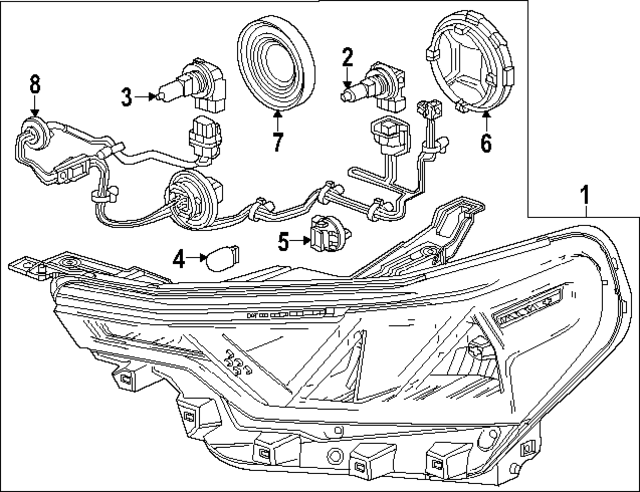 2023 Chevrolet Colorado Passenger Side Headlamp 87818227 | OEM Parts Online
