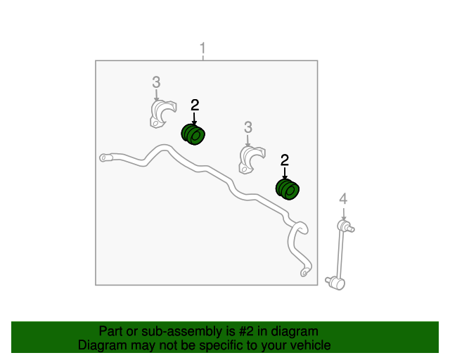 Genuine Stabilizer Bar Bushing for 2007-2010 Hyundai Elantra | Part ...