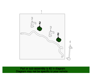 Genuine Stabilizer Bar Bushing for 2007-2010 Hyundai Elantra | Part ...