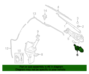 2011-2016 Hyundai Wiper Motor 98110-3X000 | OEM Parts Online