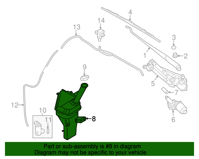 98620-3X500 - Washer Reservoir - 2013-2016 Hyundai | World OEM Parts ...