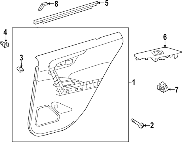 2022-2024 Toyota Corolla Cross Belt Weather-Strip 68173-0A050 | Toyota ...