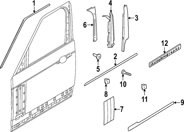Genuine Door Molding for 2022-2023 Land Rover Range Rover | Land Rover ...