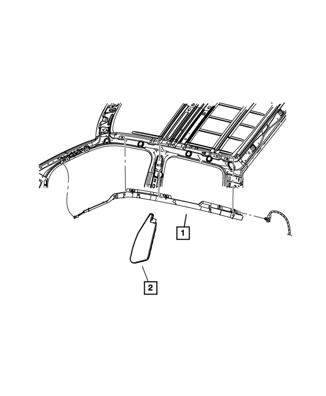 68161581AK - Side Curtain Air Bag, Left 2014-2022 Ram | Mopar Wholesale ...
