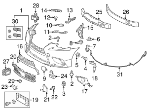 52125-53040 - Fog Light Bracket 2014-2016 Lexus | AutoNationParts.com