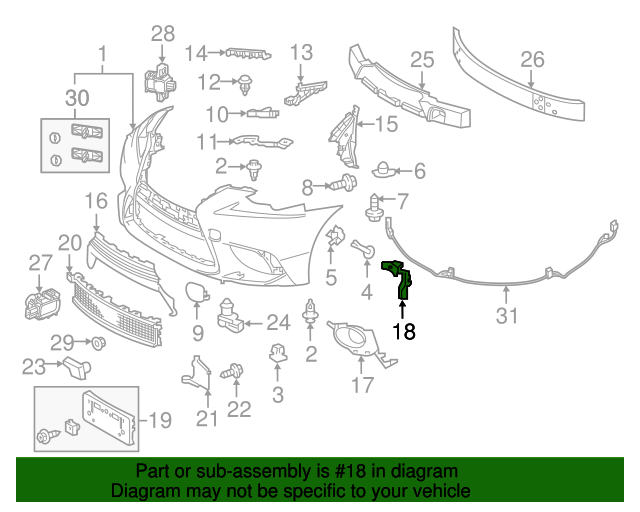 2014-2016 Lexus Lamp Bracket 52125-53070 | OEM Parts Online