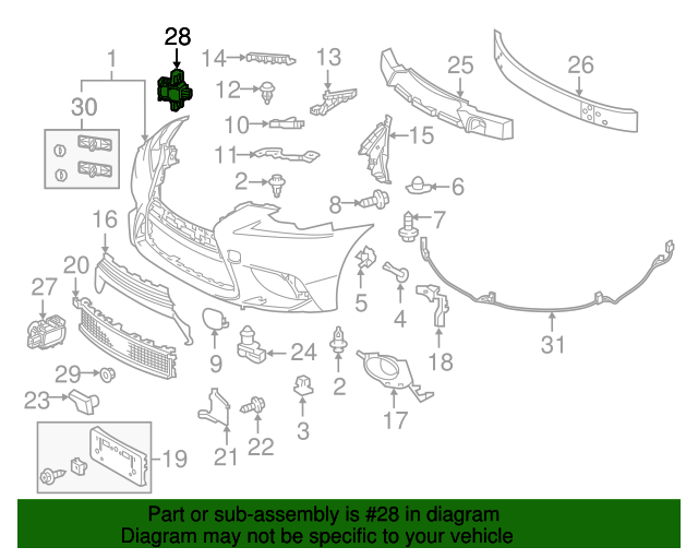 2014-2017 Lexus Sensor 89341-53010-A1 | OEM Parts Online