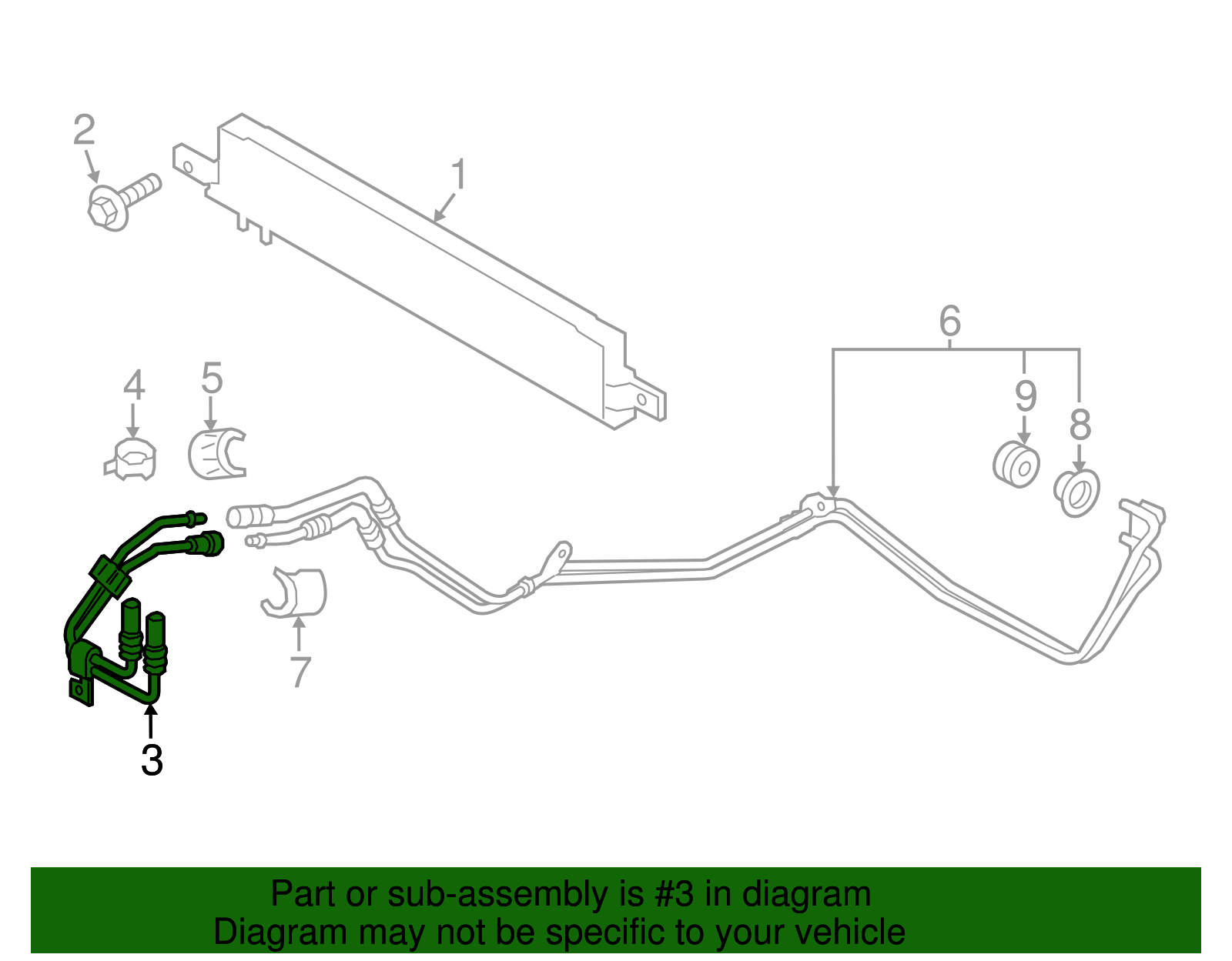 2015-2023 Ford Mustang Cooler Line FR3Z-7R081-D | TascaParts.com