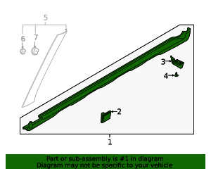 87751-K2000-CA - Rocker Molding | World OEM Parts Hyundai