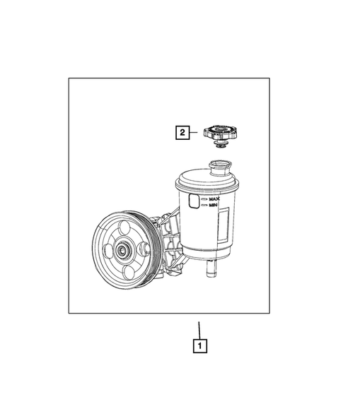 Power Steering Pump and Reservoir for 2015 Ram 2500 | Mopar eStore