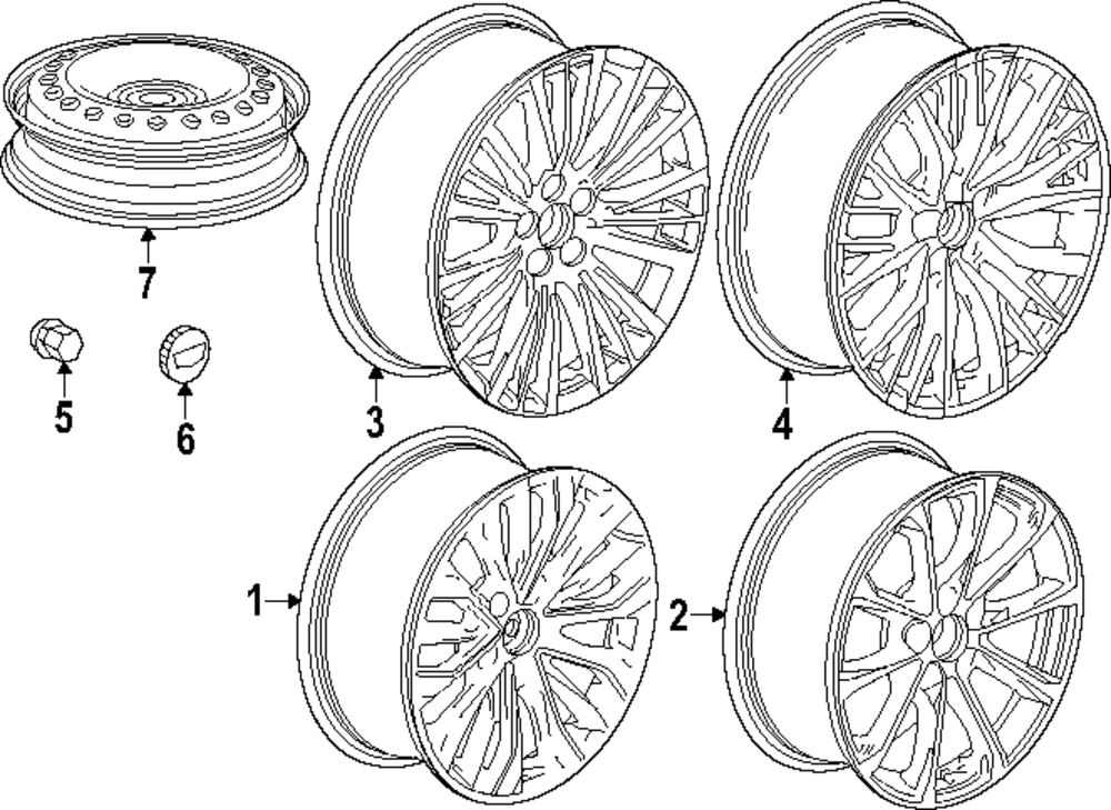 2024-2025 Cadillac XT4 F Wheel 84580952 GM | GMPartsDirect.com