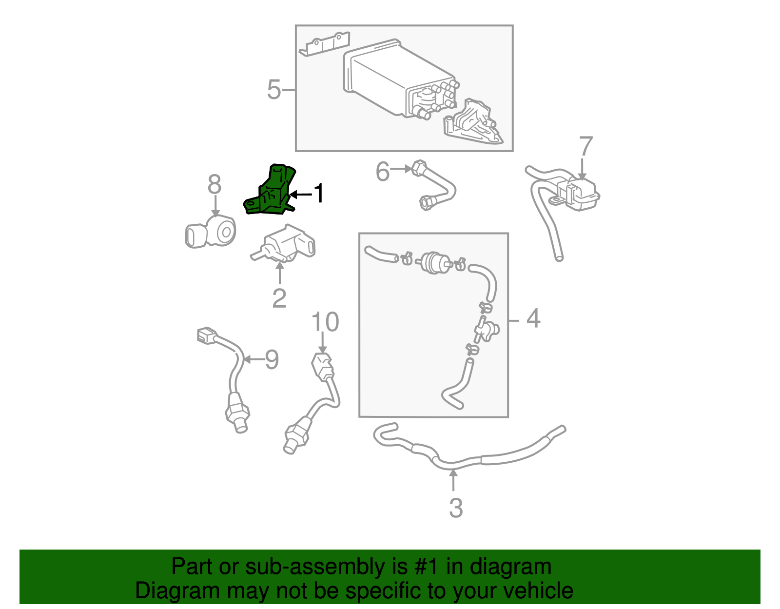 2005-2015 Toyota Air Switch Valve 25860-0P010 | OEM Parts Online