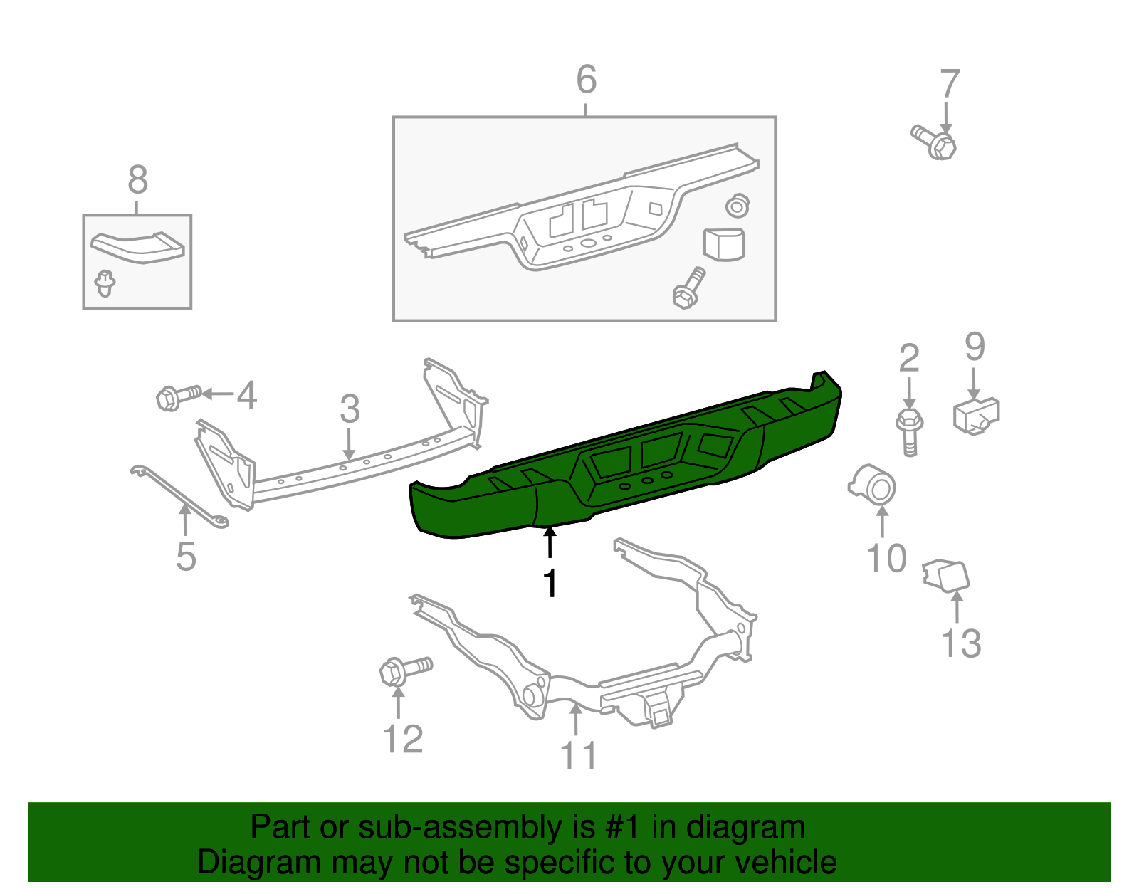 52151-0C090 - Bumper 2007-2013 Toyota Tundra | Bam Wholesale Parts