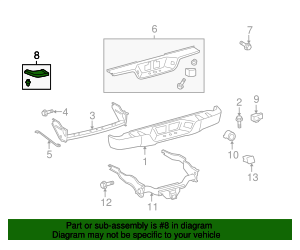 2007-2013 Toyota Tundra Extension Panel 52164-0C040 | Toyota Parts