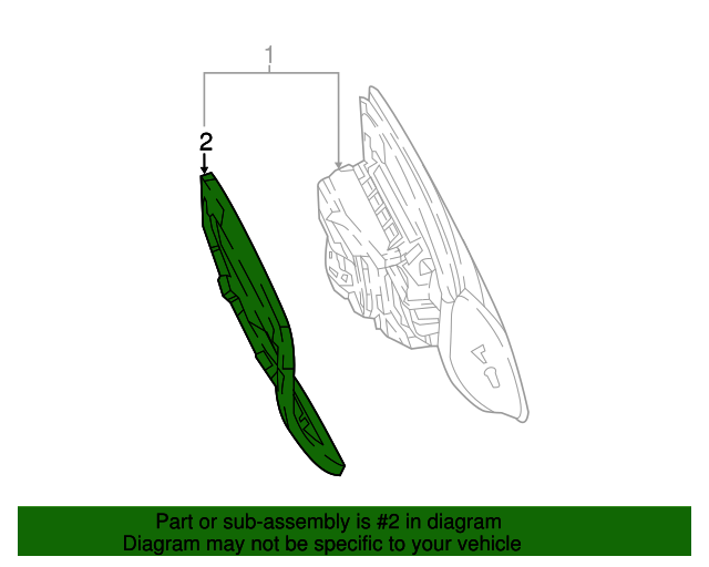 238-826-02-00 - Backup Lamp Assembly Gasket 2018-2023 Mercedes-Benz ...