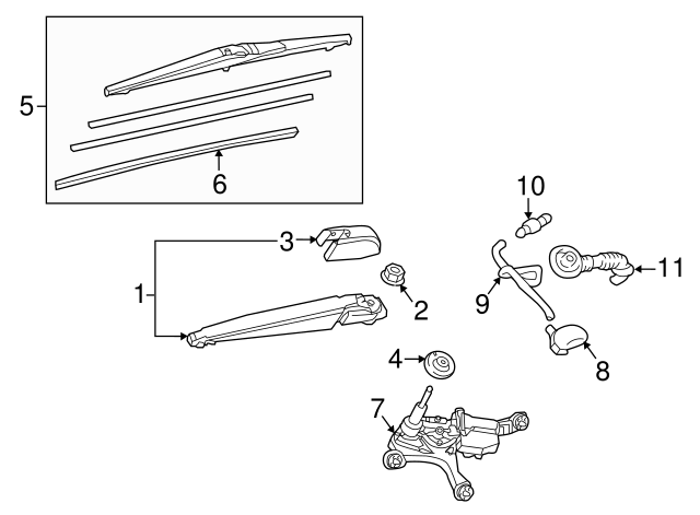 2010-2024 Lexus Wiper Blade Insert 85214-42040 | OEM Parts Online