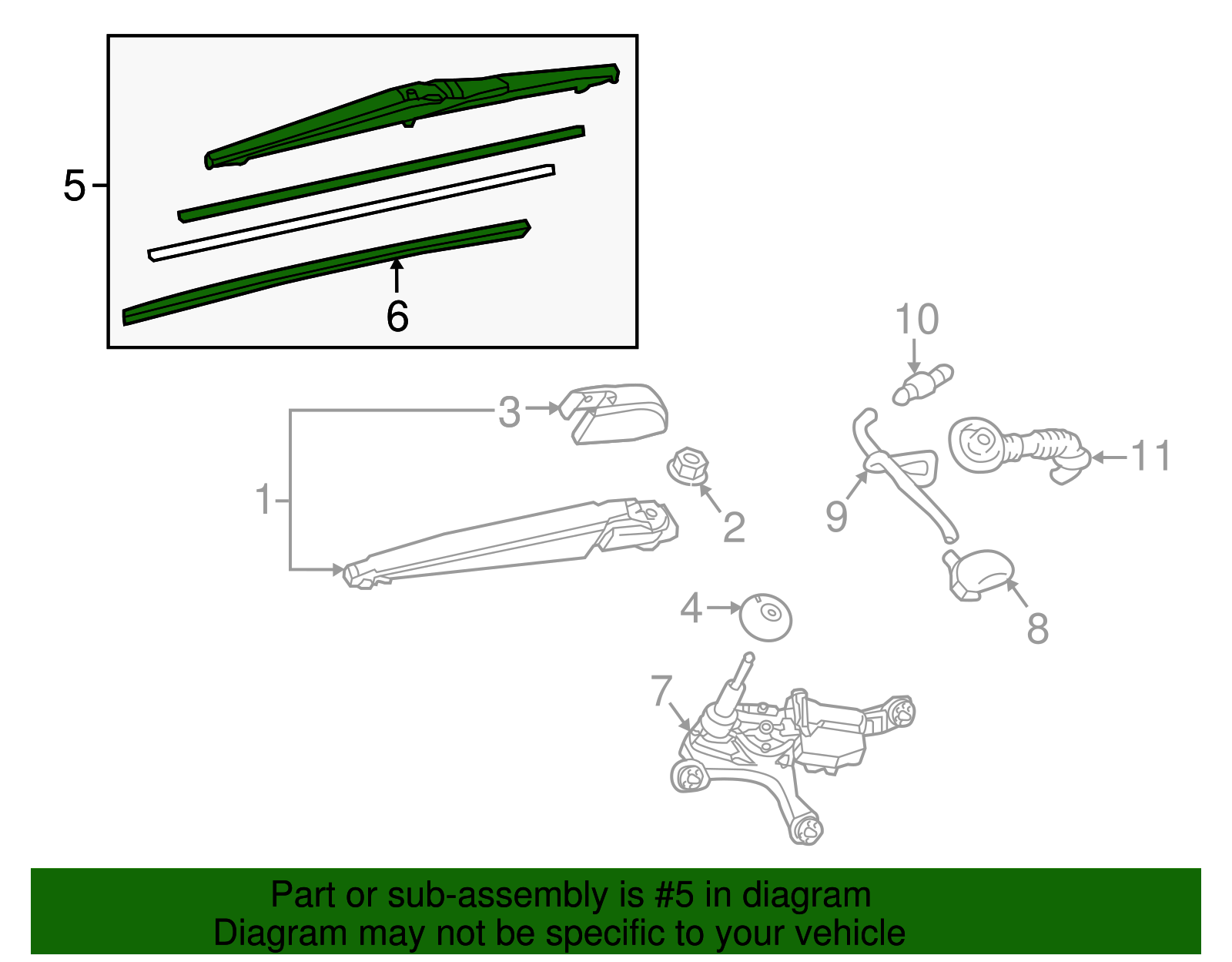 2015-2021 Lexus Wiper Blade 85242-72010 | OEM Parts Online