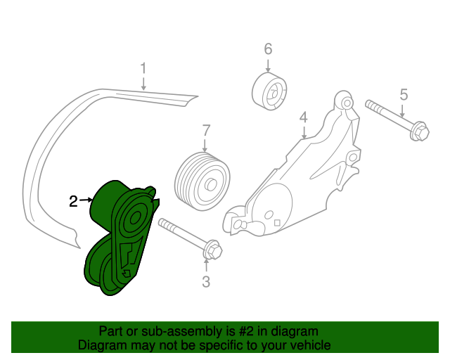 2010-2020 Nissan Accessory Drive Belt Tensioner Assembly 11955-1EA0D ...