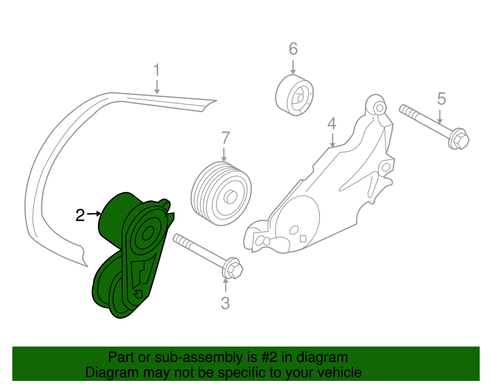 2010-2024 Nissan Accessory Drive Belt Tensioner Assembly 11955-1EA0D ...