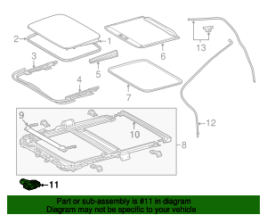 2012-2019 Toyota Prius C Sunroof Motor 63260-52110 | Toyota Parts Center
