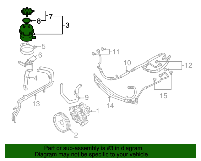 Genuine BMW 32-41-2-228-855 | Power Steering Pump Reservoir | FREE ...