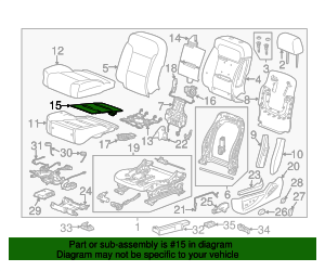 2015-2020 GM Front Seat Vent Fan Mat 1" Long Neck 23223774 GM ...
