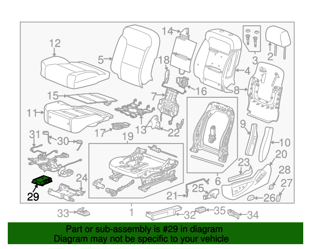 2013-2022 GM Module Asm-D/Seat Adjr Memory Hardware 23338340 | GM Parts ...