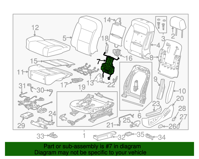 2014-2020 GM Front Seat Back Lumbar 84261922 GM | GMPartsDirect.com