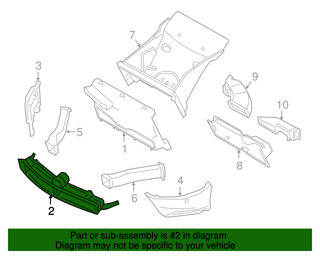 Genuine BMW 51-74-7-350-986 | Lower Duct | FREE Shipping on Most Orders ...