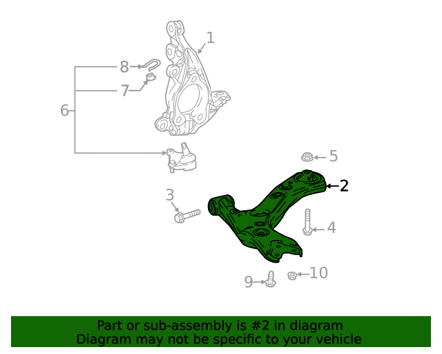 48068-76010 - Control Arm For 2019-2024 Lexus | Lexus OE Parts