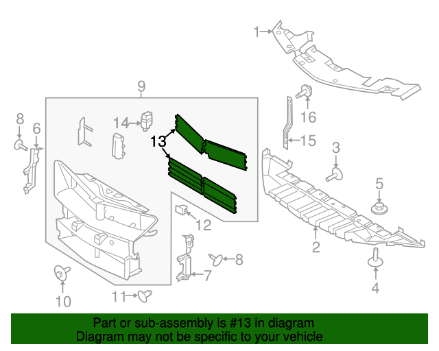 CV6Z-9911778-A - Air Deflector - 2013-2019 Ford | Eastgate Ford Parts CA