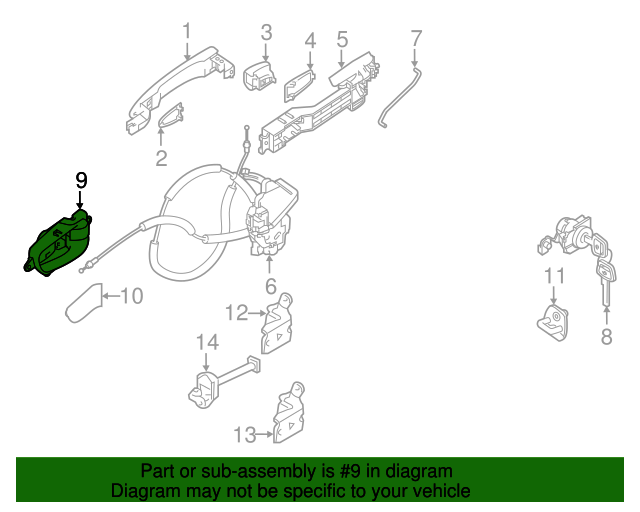 2015-2024 Nissan Murano Handle, Inside 80671-5AA0A | Ziegler Nissan of ...