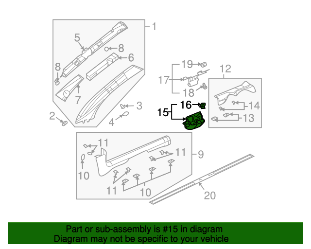 Center Molding - GM (22720369) | GMPartsDirect.com